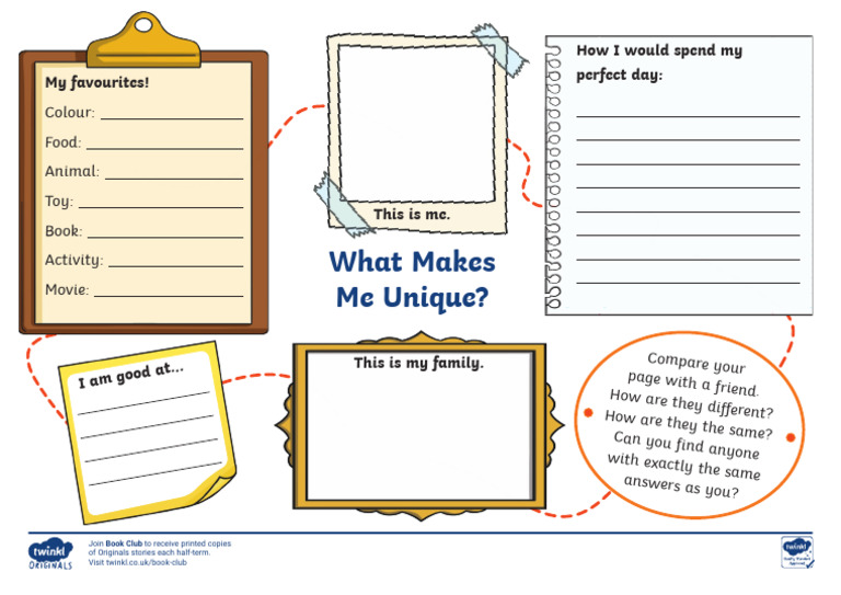 What Makes Me Unique Worksheet Ver 2 | PDF