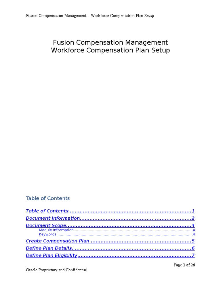 Fusion Compensation Plan Sample Setup | PDF | Computing | Software