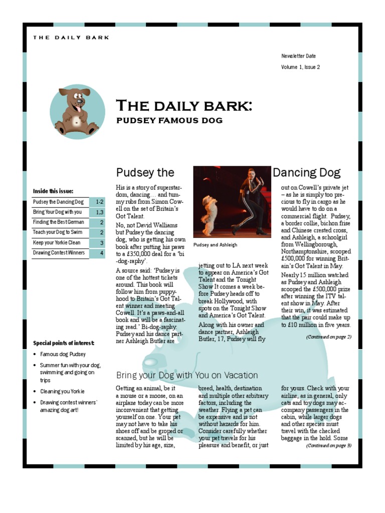 The Daily Bark by Yasaman F | PDF | Yorkshire Terrier | Subspecies Of ...