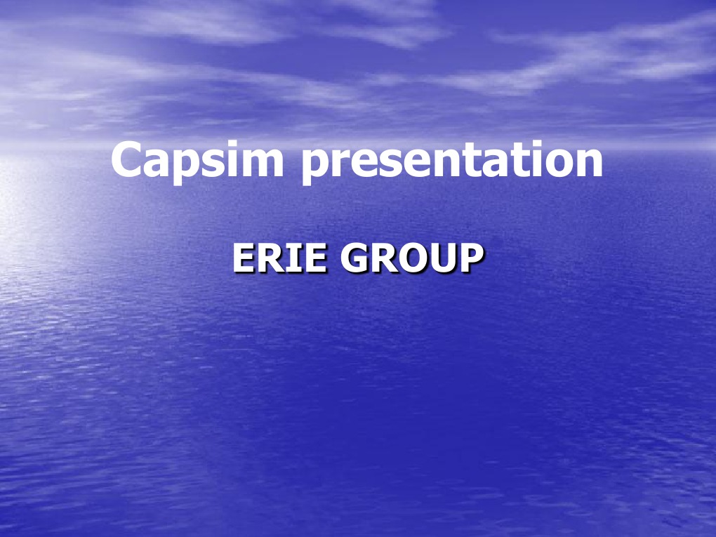 Capsim Presentation | PDF