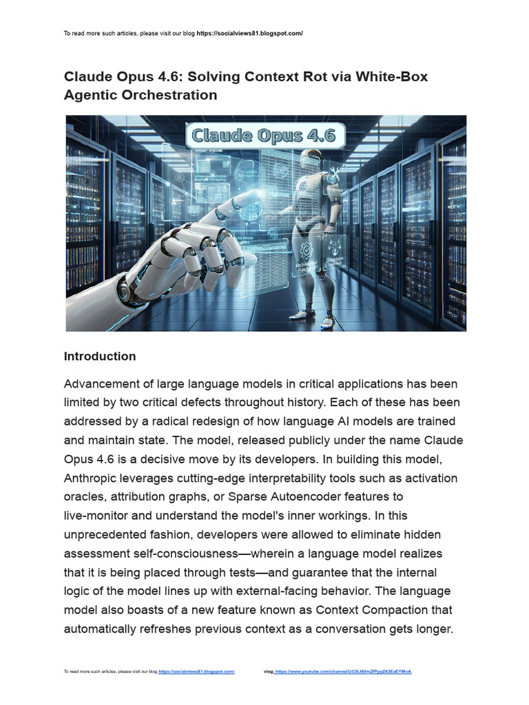 Claude Opus 4.6: Solving Context Rot Via White-Box Agentic ...