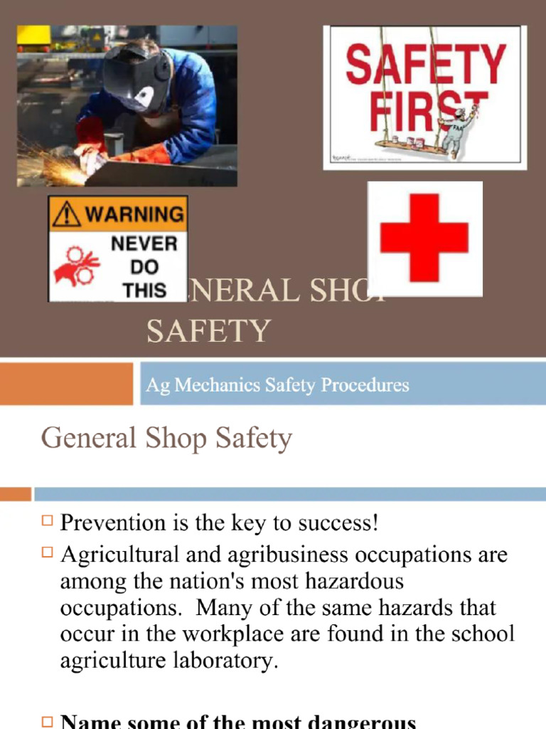 01 Gen - Shop Safety Ag Mechanics Safety Procedure | PDF