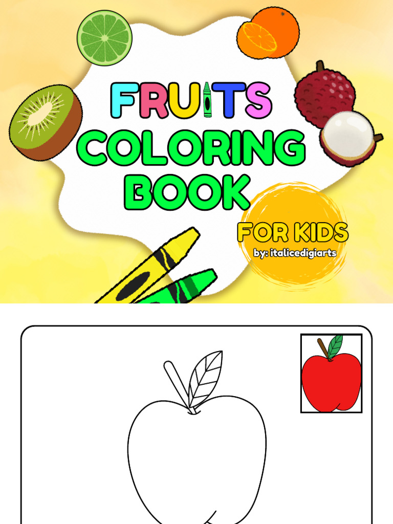 Fruits Coloring Book For Kids | PDF