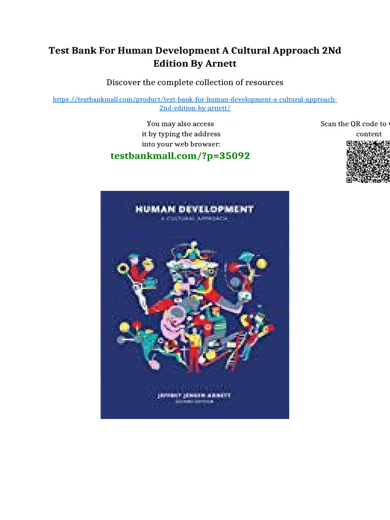 Test Bank for Human Development A Cultural Approach 2nd Edition by ...