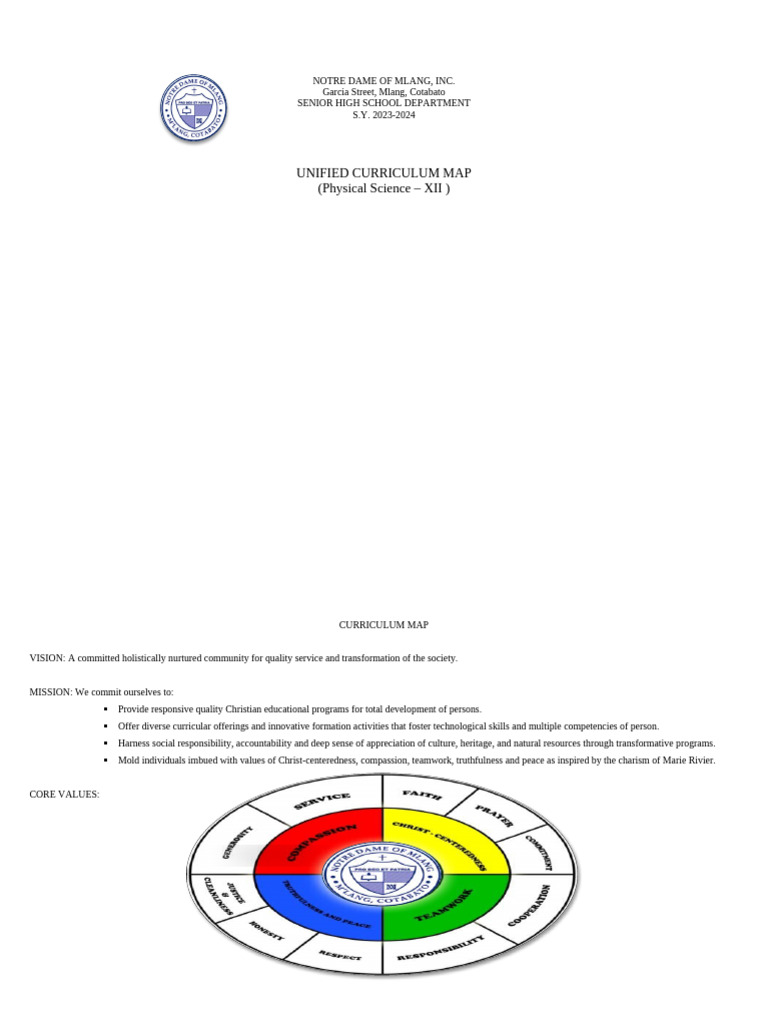 Curriculum Map Senior-Bet | PDF | Light | Newton's Laws Of Motion