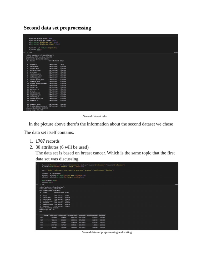 Second Data Set Preprocessing | PDF