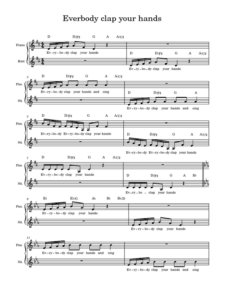 Everybody Clap Your Hands | PDF