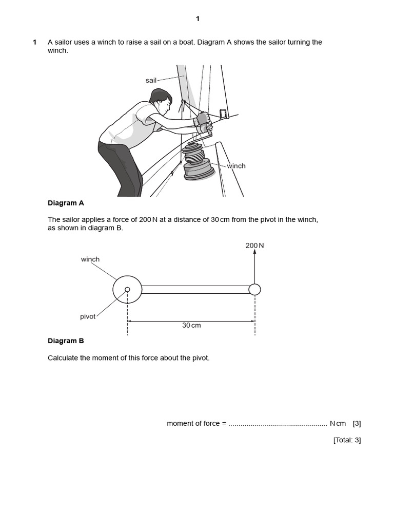 Worksheet Turning Effect of Forces | PDF | Force | Center Of Mass