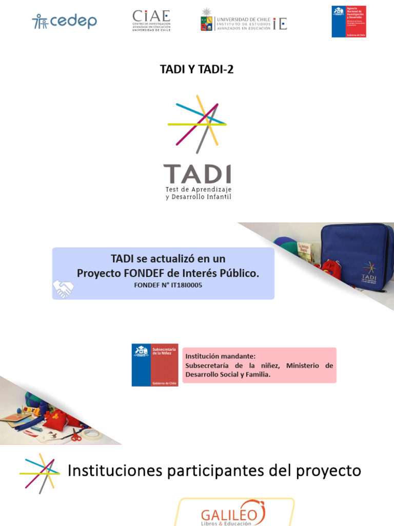 Presentacion Tadi 2 | PDF | Aprendizaje | Educación de la primera infancia