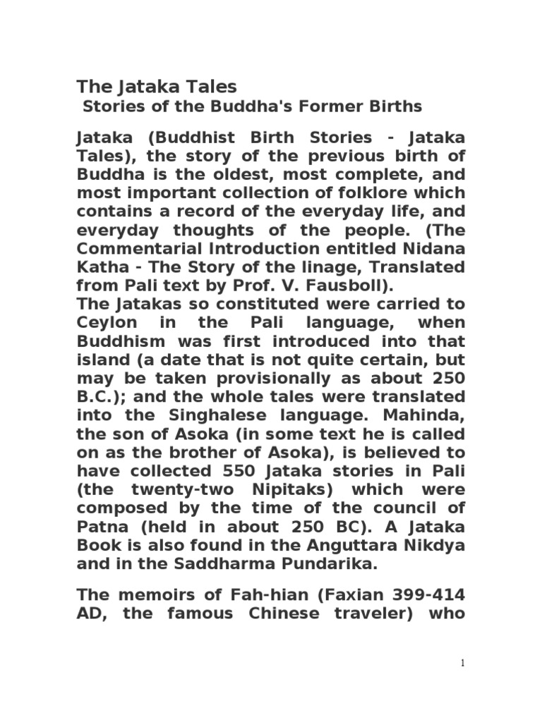 The Jataka Tales - Valahassa Jataka | PDF | Indian Religions | Religion ...