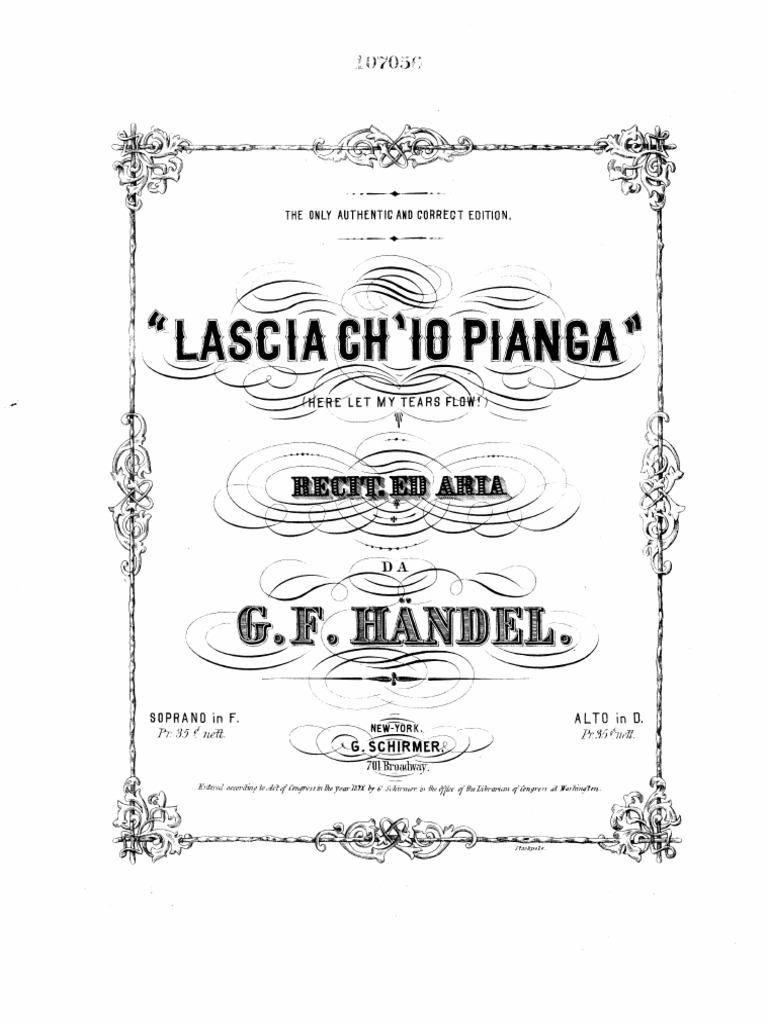Lascia Ch'Io Pianga | PDF