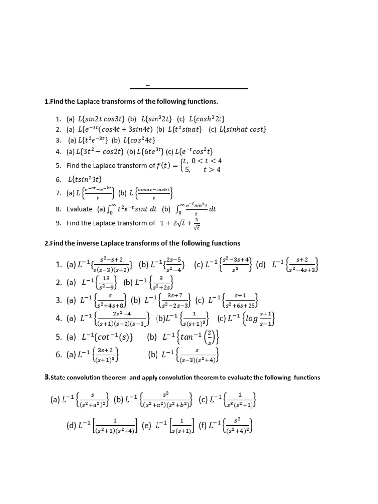 U-5 M | PDF | Laplace Transform | Convolution