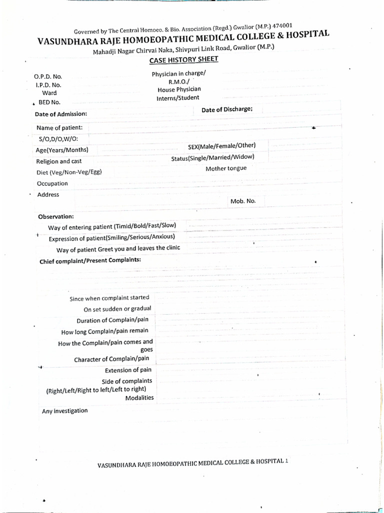 Case Sheet | PDF