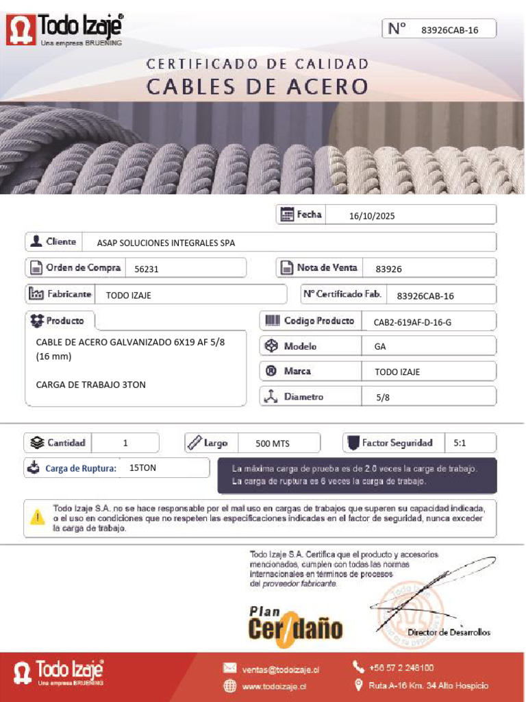 Asap Soluciones Integrales Spa 83926 Cab2 619af D 16 G | PDF