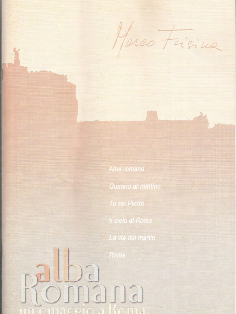 Marco Frisina - Alba Romana (Complete Score) | PDF