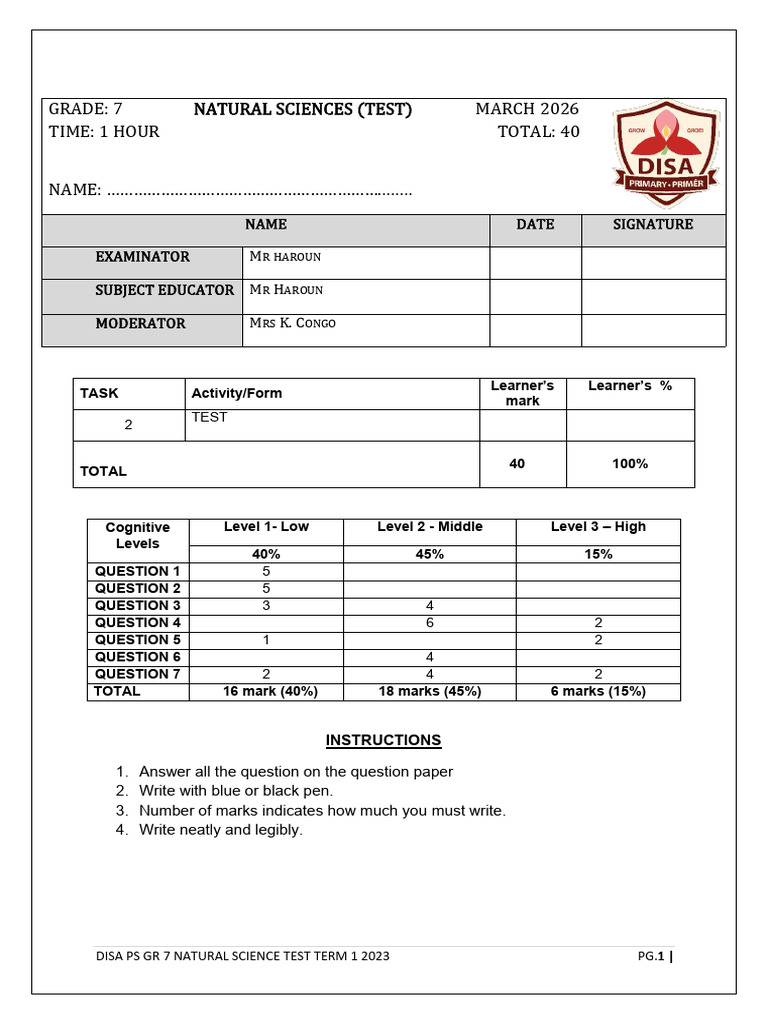 GRD 7 NS Tk2 T1 (2) .Docx 3000 | PDF