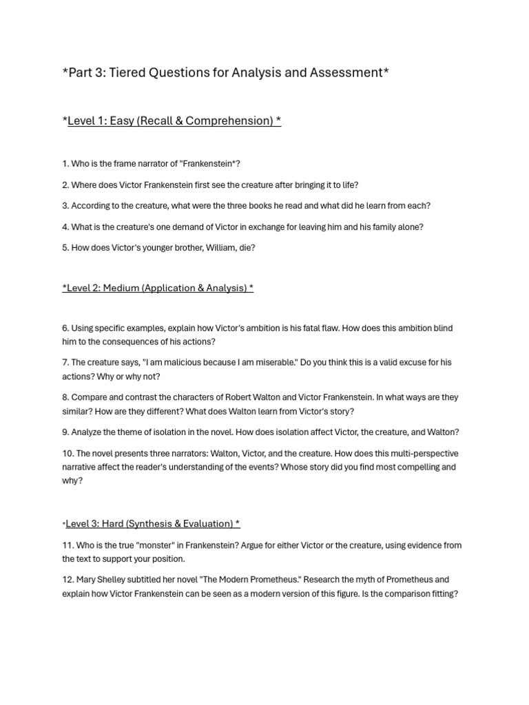 Mary Shelley's Frankenstein | PDF