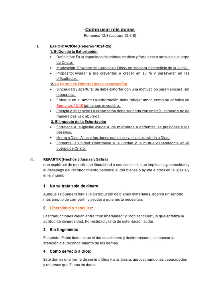 Como Usar Mis Dones | PDF | Don espiritual | Amor