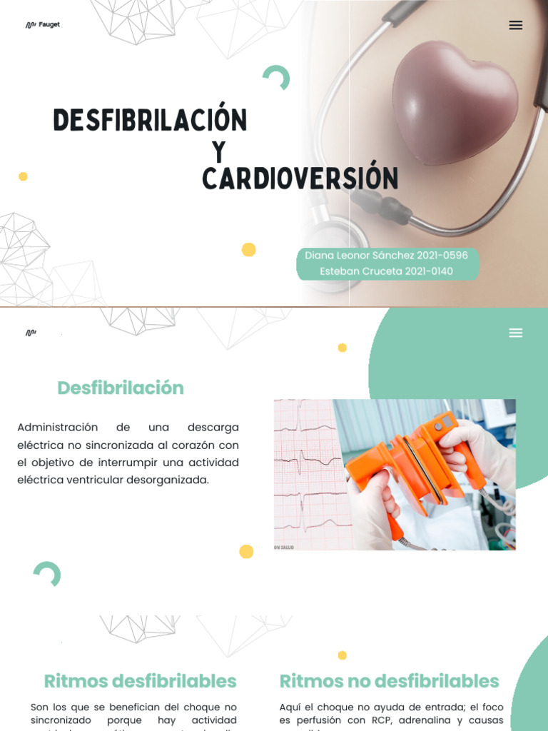 Desfibrilación y Cardioversión | PDF | Corazón | Arritmia cardiaca