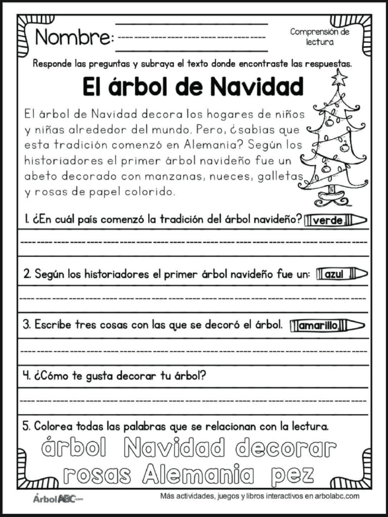 Lecturas de Compresion - Navidad | PDF
