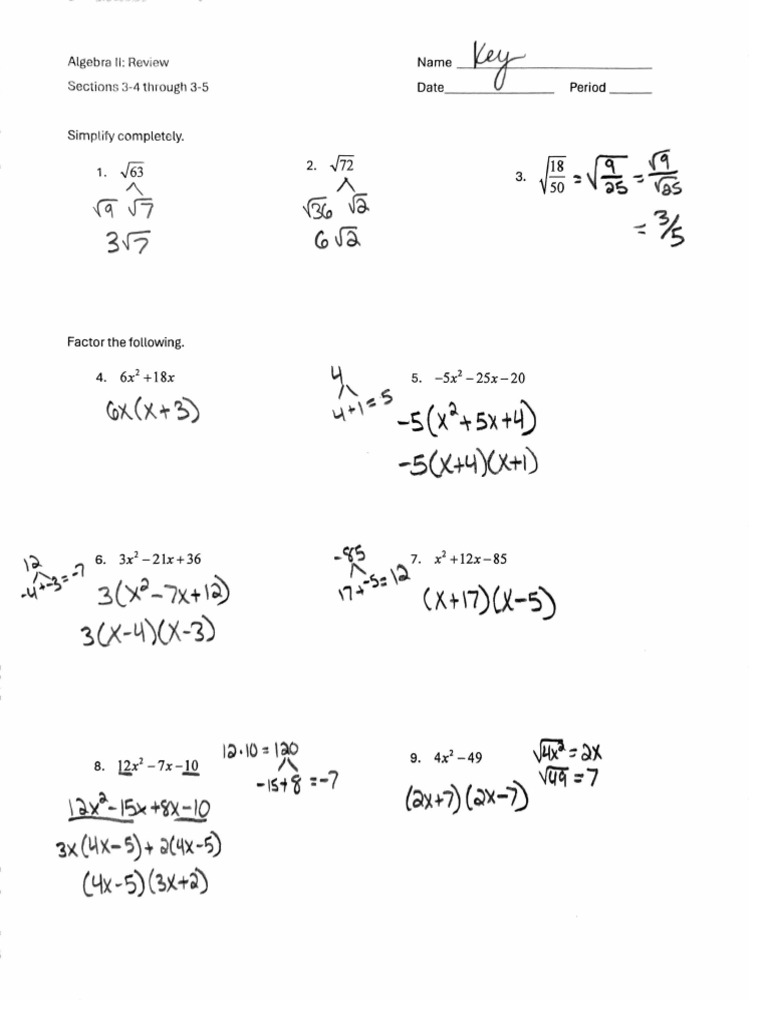 3 4+to+3 5+Review+Key | PDF