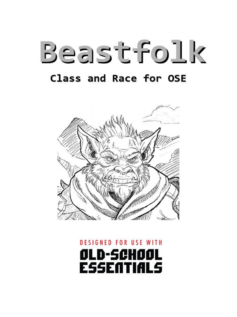 Beastfolk Class and Race for OSE | PDF | License | Copyright