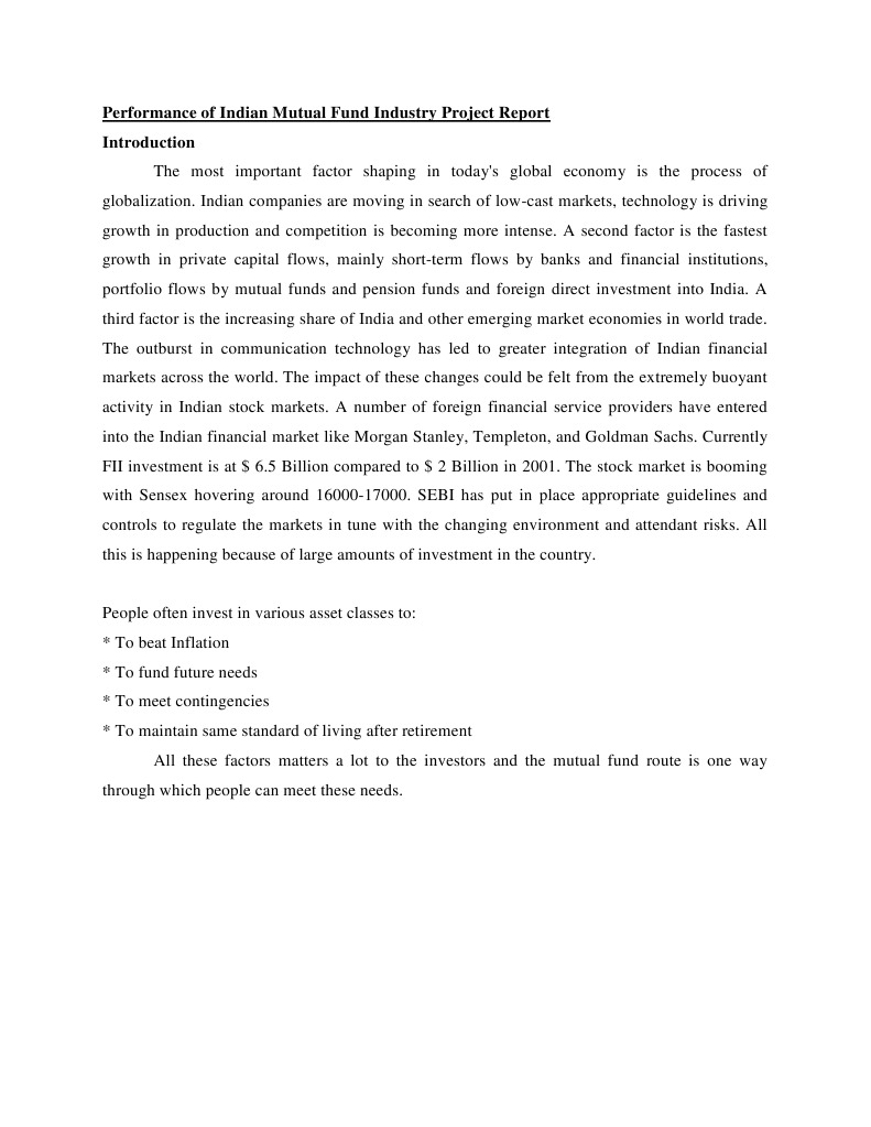 Indian Mutual Fund Industry Performance Report | PDF