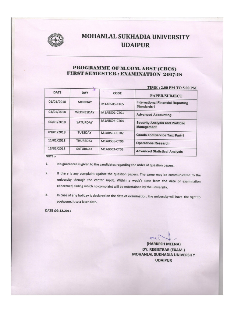 4370 - M.com Abst (CBCS) First Sem | PDF