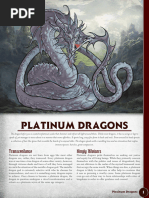 Platinum Dragons in D&D 5E | PDF | Dragon