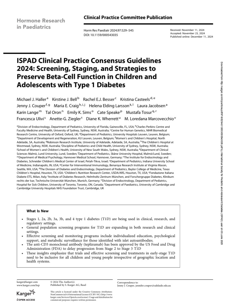 2024 Updated 6 Chapters in ISPAD Guidelines | PDF | Glycated Hemoglobin ...