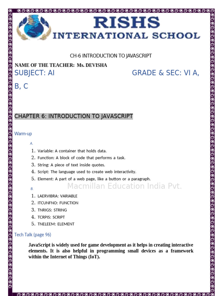 Ch-6 Notes of Lesson | PDF