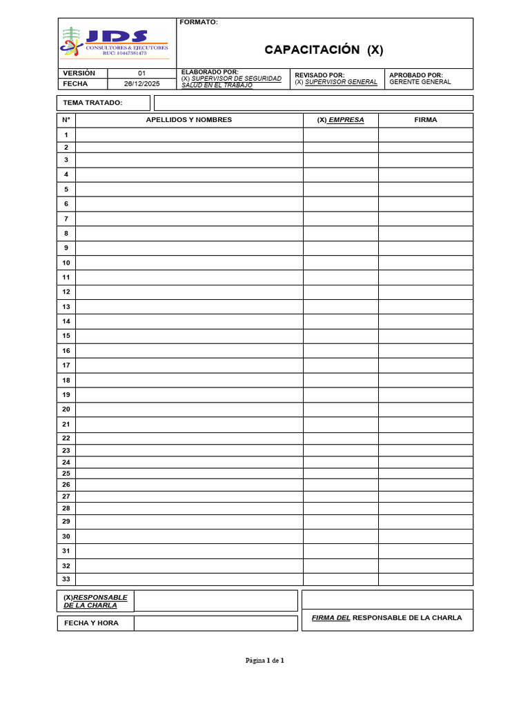 Formato de Charla... | PDF