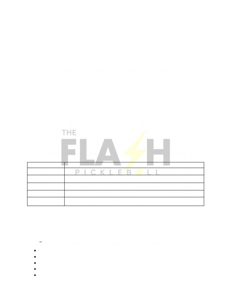 THE FLASH PICKLEBALL Training Program 1 | PDF | Ball Games