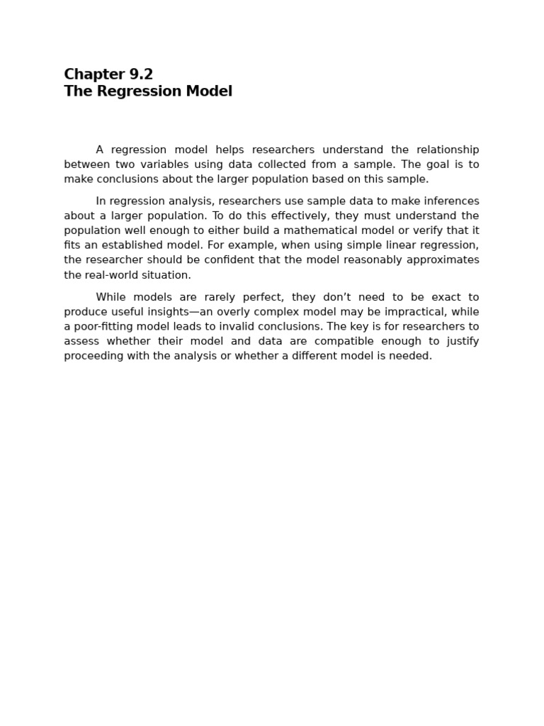 9.2 The Regression Model | PDF | Regression Analysis | Normal Distribution
