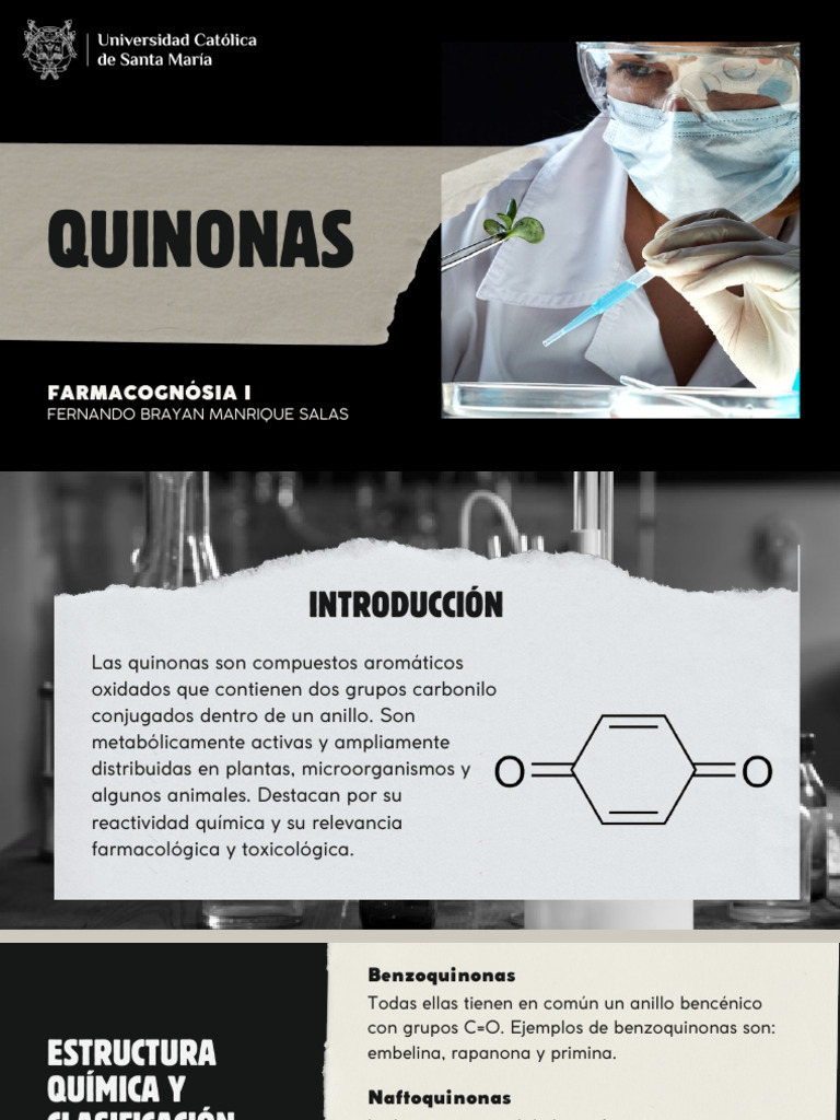 Quinonas - Farmacognosia I | PDF | Química Orgánica | Química