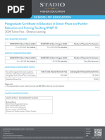 Stadio PGCE Fees and Payment Details 2025 | PDF | Learning ...