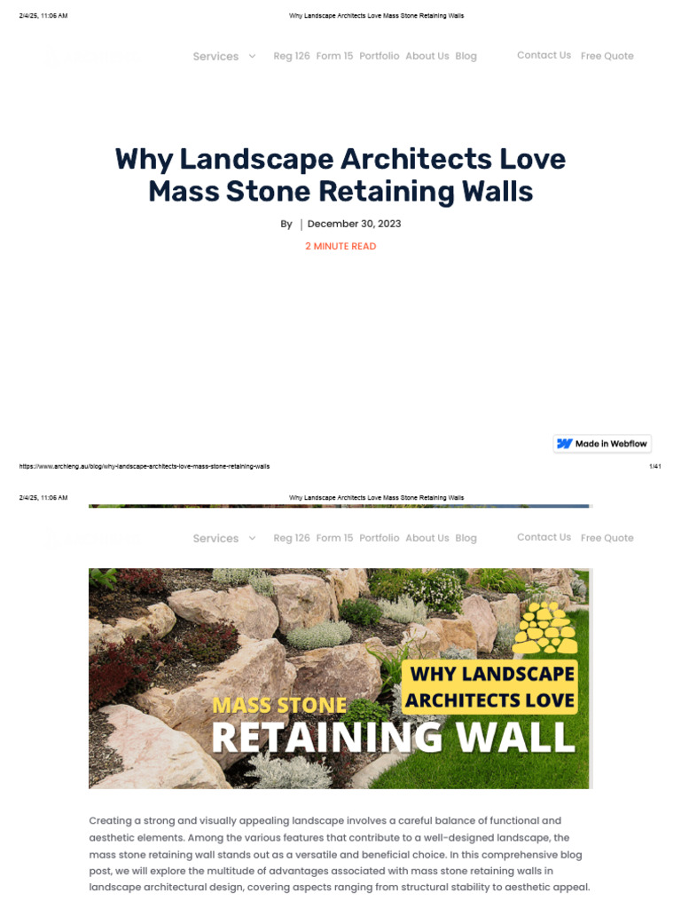 Why Landscape Architects Love Mass Stone Retaining Walls | PDF ...