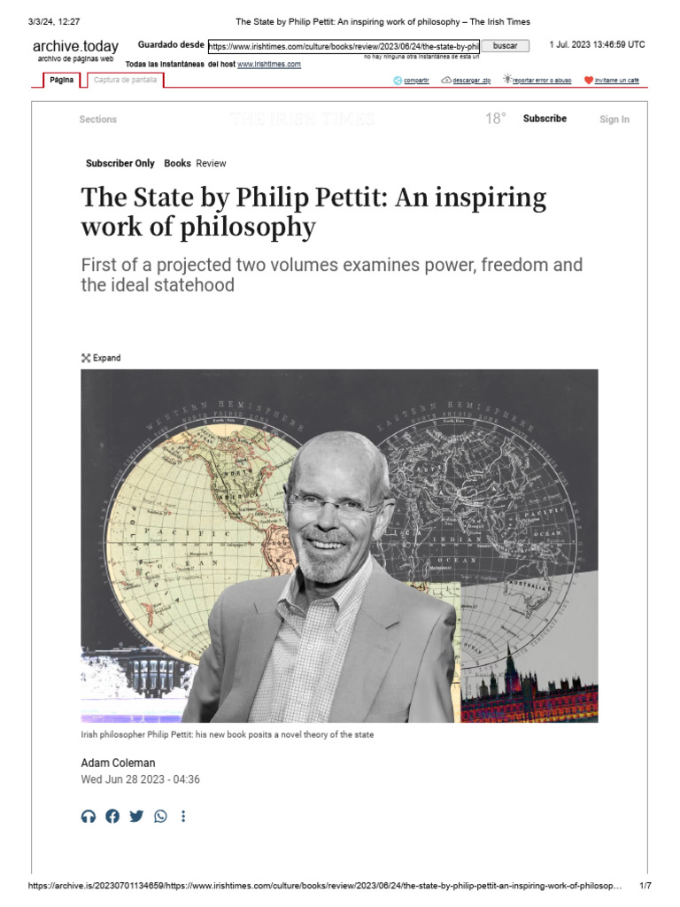The State by Philip Pettit - An Inspiring Work of Philosophy - The ...