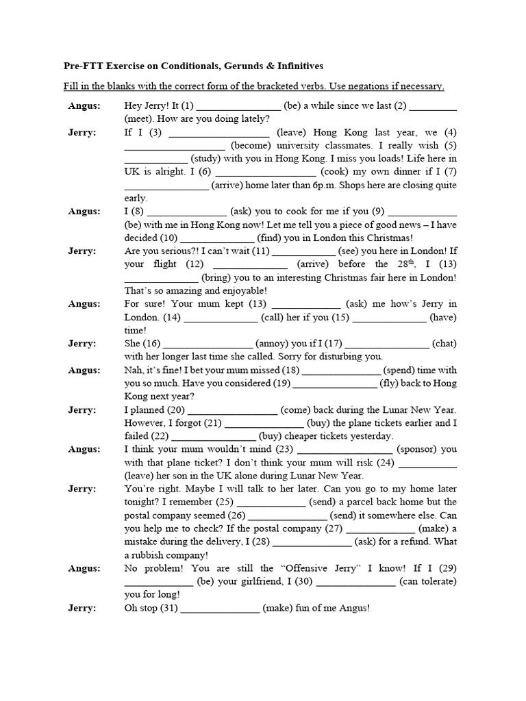 2526 3B Pre FTT Exercise | PDF | Linguistic Morphology | Syntax
