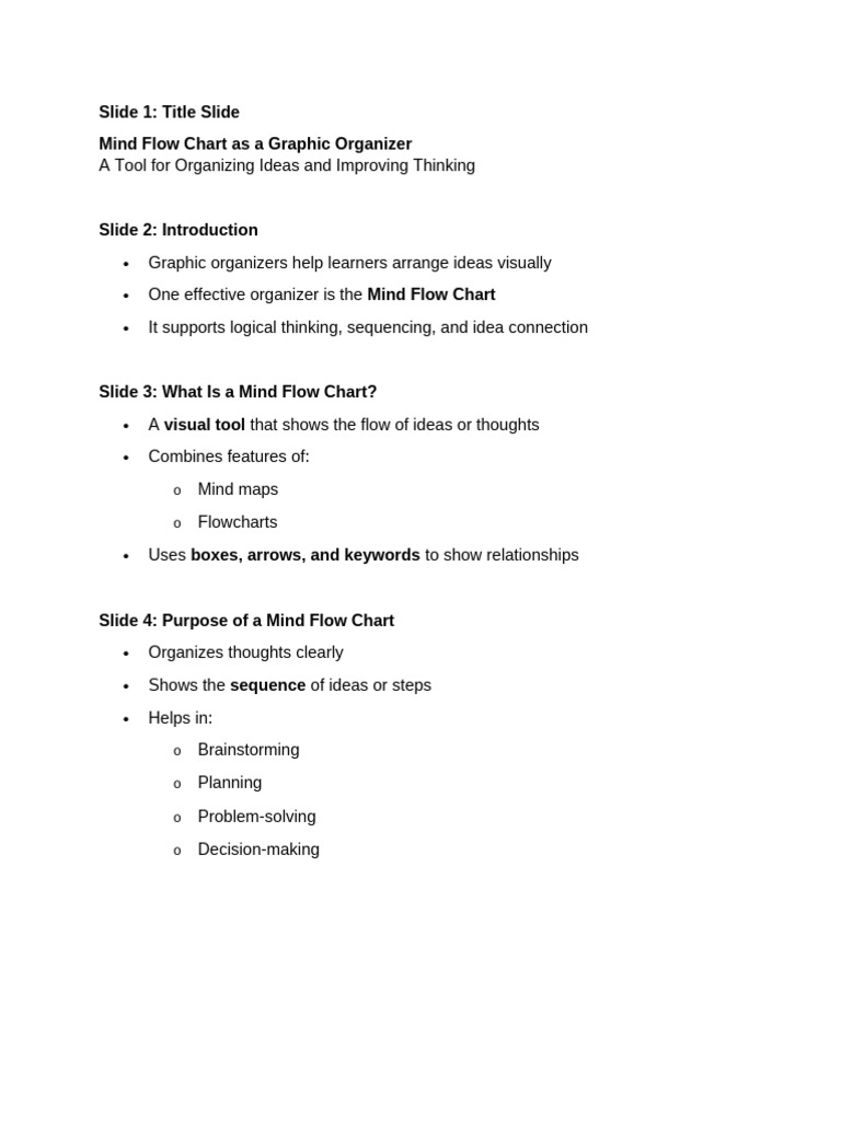 Outline Mind Flow Chart | PDF