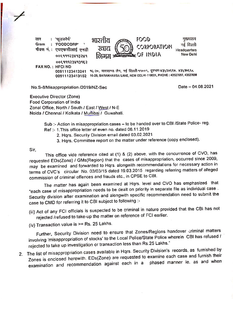 Action in Misappropriation cases | PDF