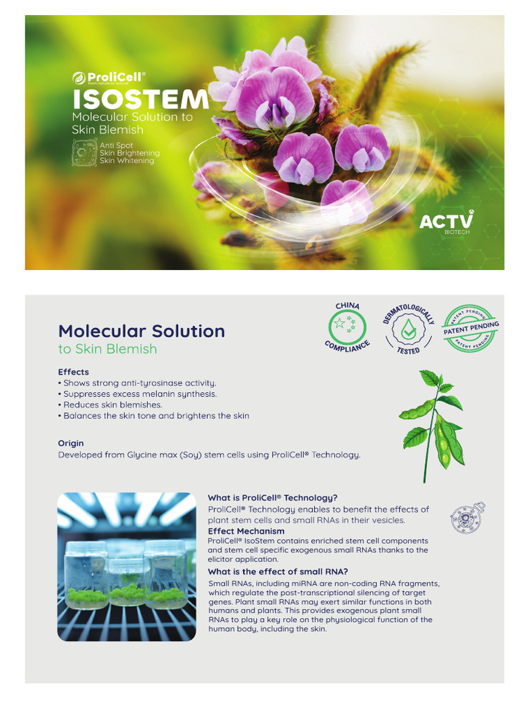 ProliCell IsoStem Brochure | PDF | Rna | Gene Expression