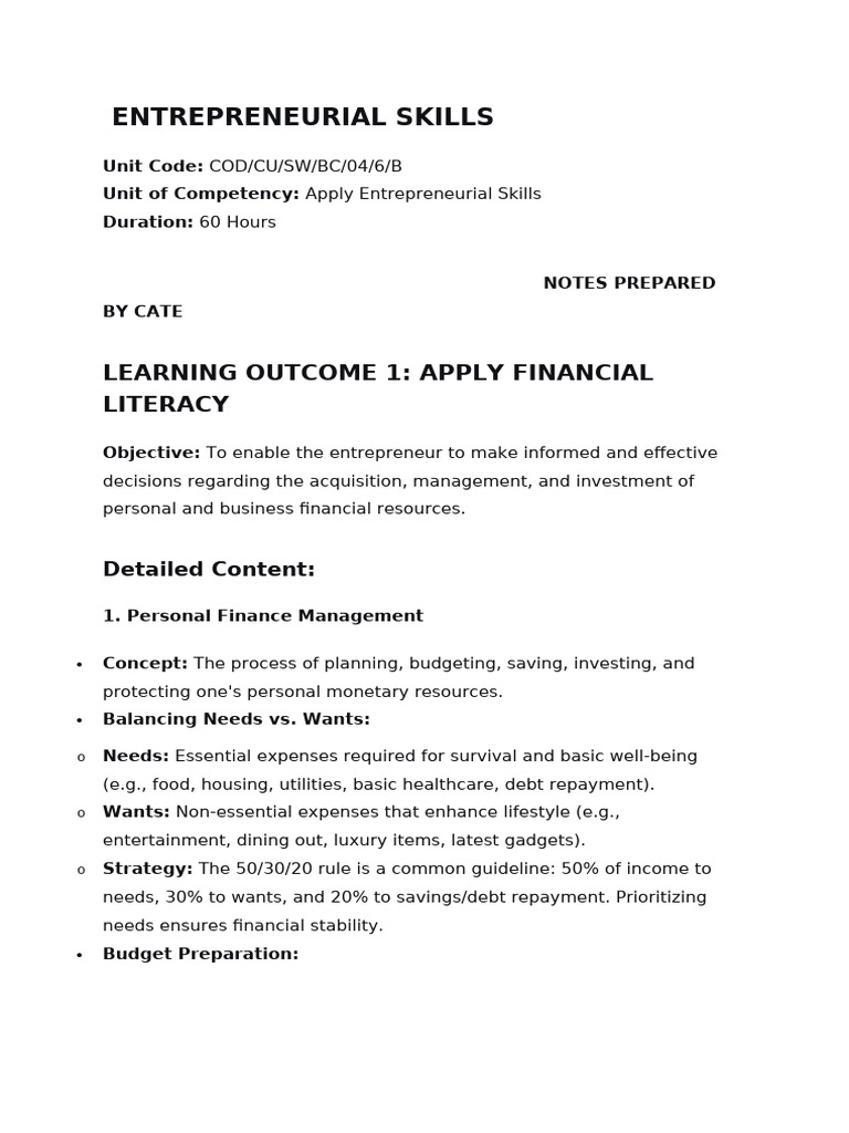 Ep Complete Notes (Cycle 2) | PDF | Interest | Debt