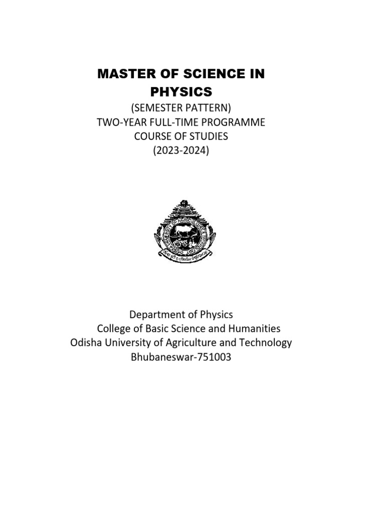 M.SC Physics (Revised) - Course-1 | PDF | Tensor | Phonon