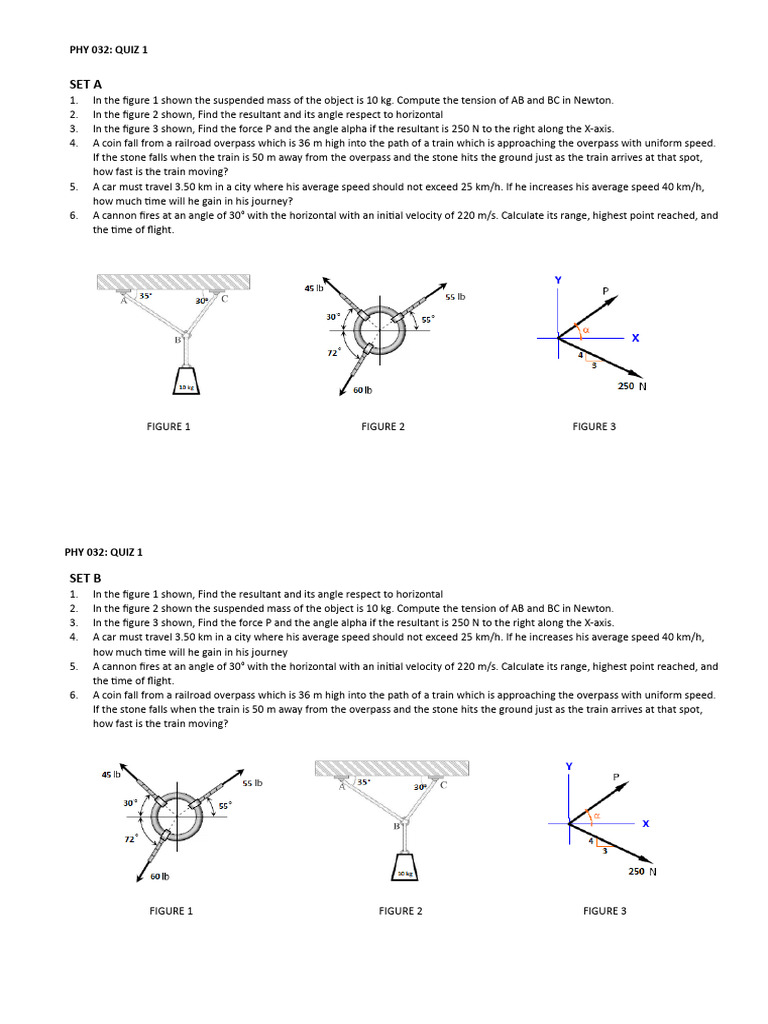 Quiz 1 Problems | PDF