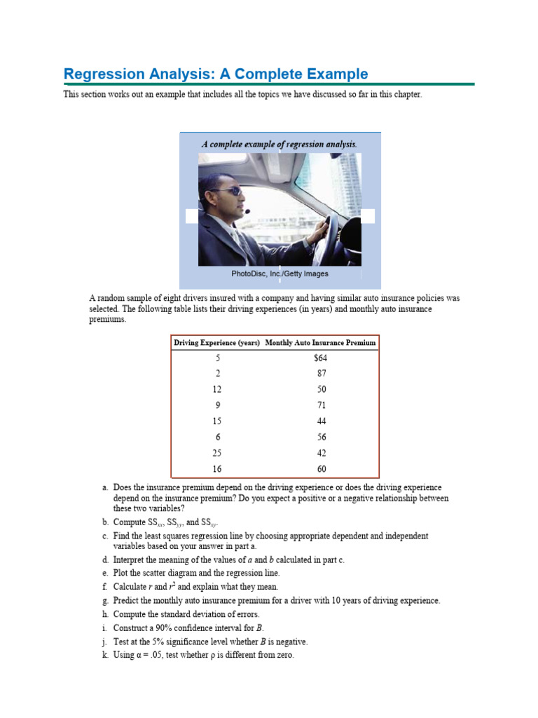 Regression Analysis Example | PDF | Regression Analysis | P Value