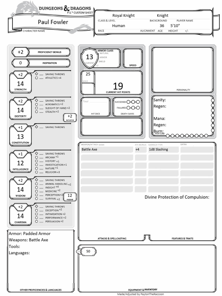 Together as One Character Sheet C-0 | PDF | Role Playing Games