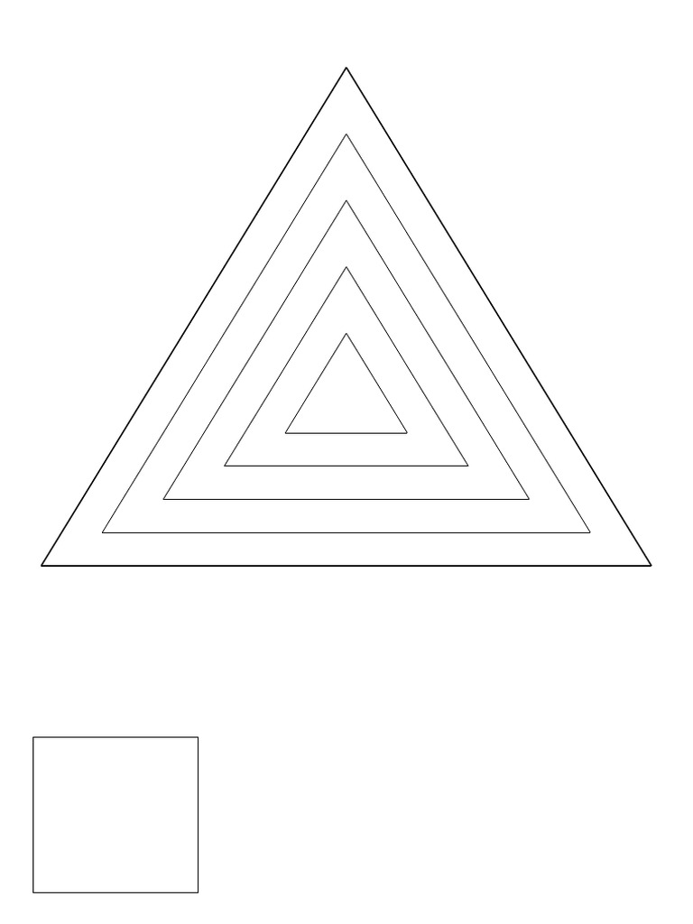 Triangle Log Cabin 18 5cm Template 5 Sections | PDF