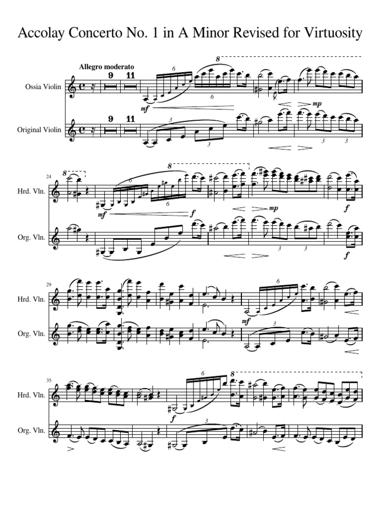 Accolay Violin Concerto in a Minor but Its as Hard as a Paganini ...