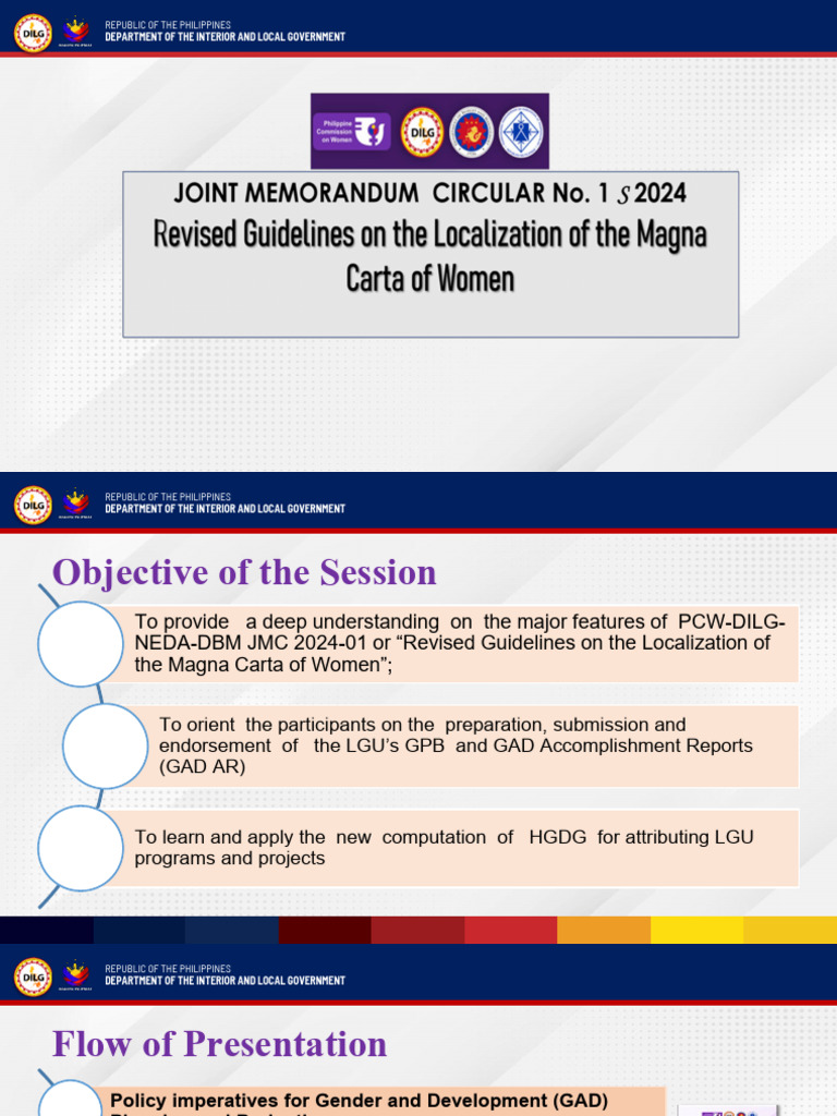 JMC 2024-01 To GPB and GAD AR Formulation | PDF | Budget | Gender ...